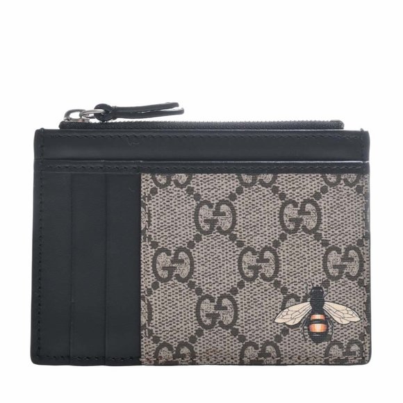Gucci | Bags | Gucci Gg Supreme Leather Bee Coin Case Card Pass 597555 ...